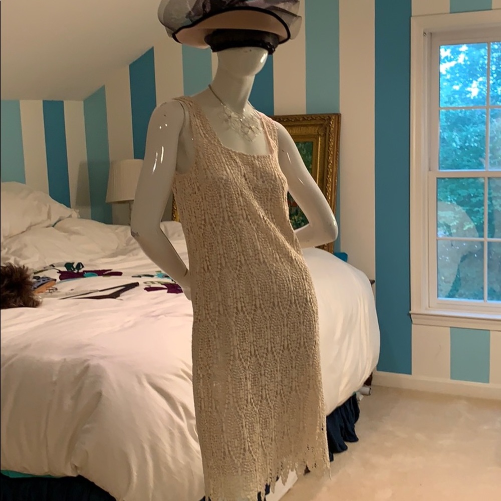 Ellen Tracy Lacy Dress With 1920’s Glamour! - Gem